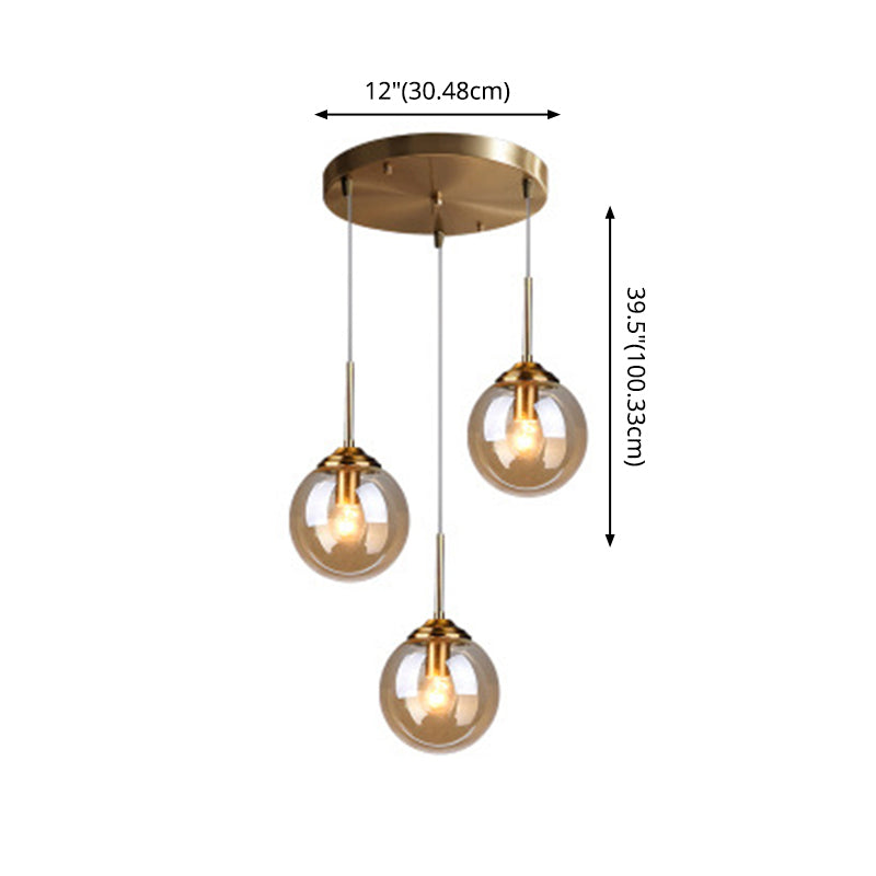 Minimalist Glass Sphere Pendant Light Fixture for Modern Indoor Ceiling ...