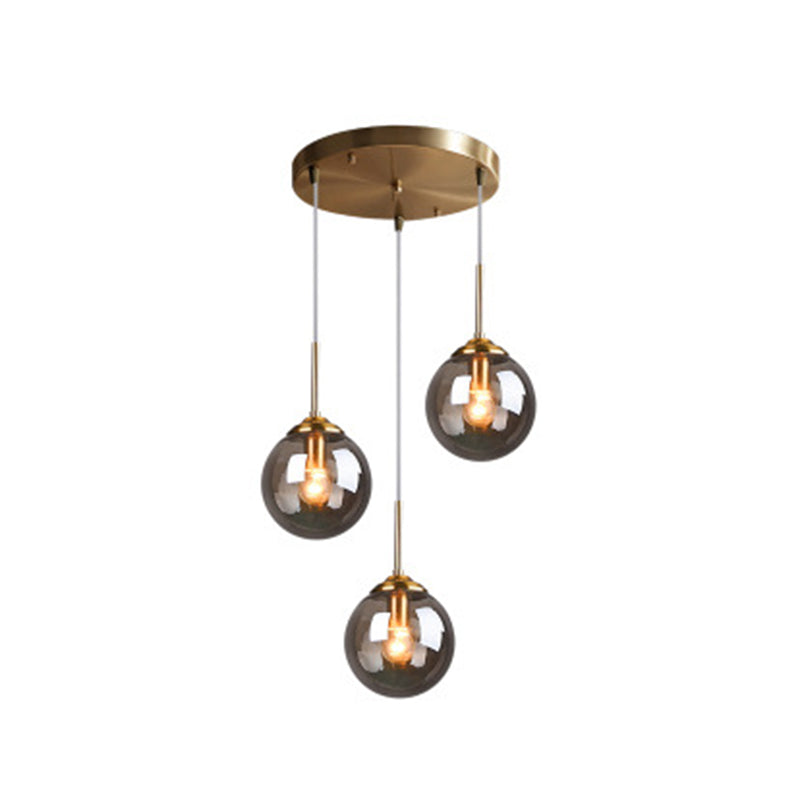 Minimalist Glass Sphere Pendant Light Fixture for Modern Indoor Ceiling ...