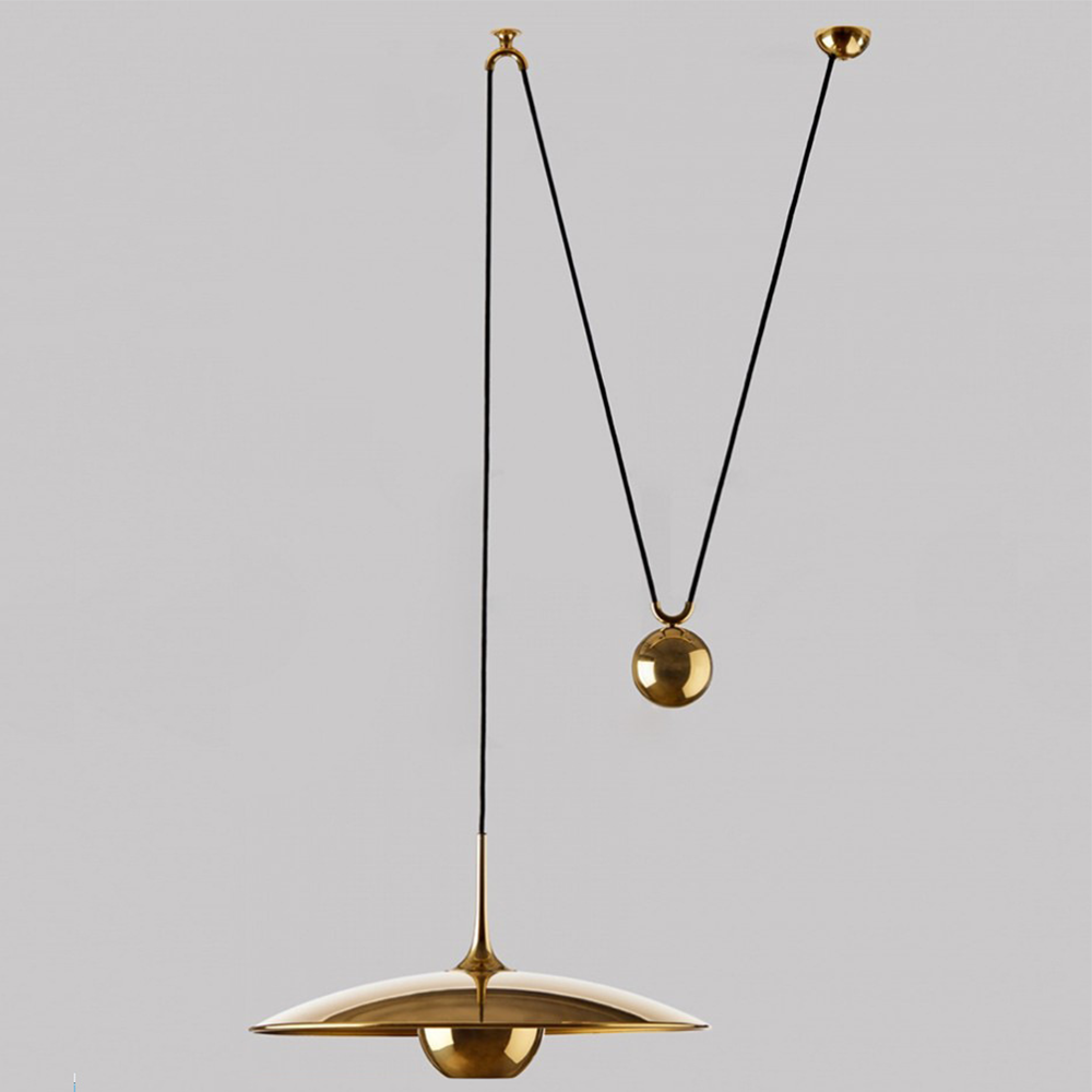 Modern Bauhaus UFO Shape Adjustable Lifting Pendant Light